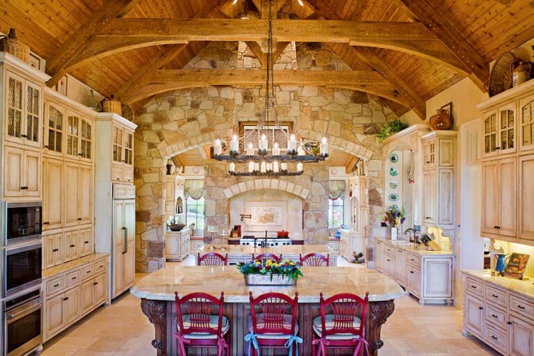 25 Inventive Kitchens with Beautiful Stone Walls