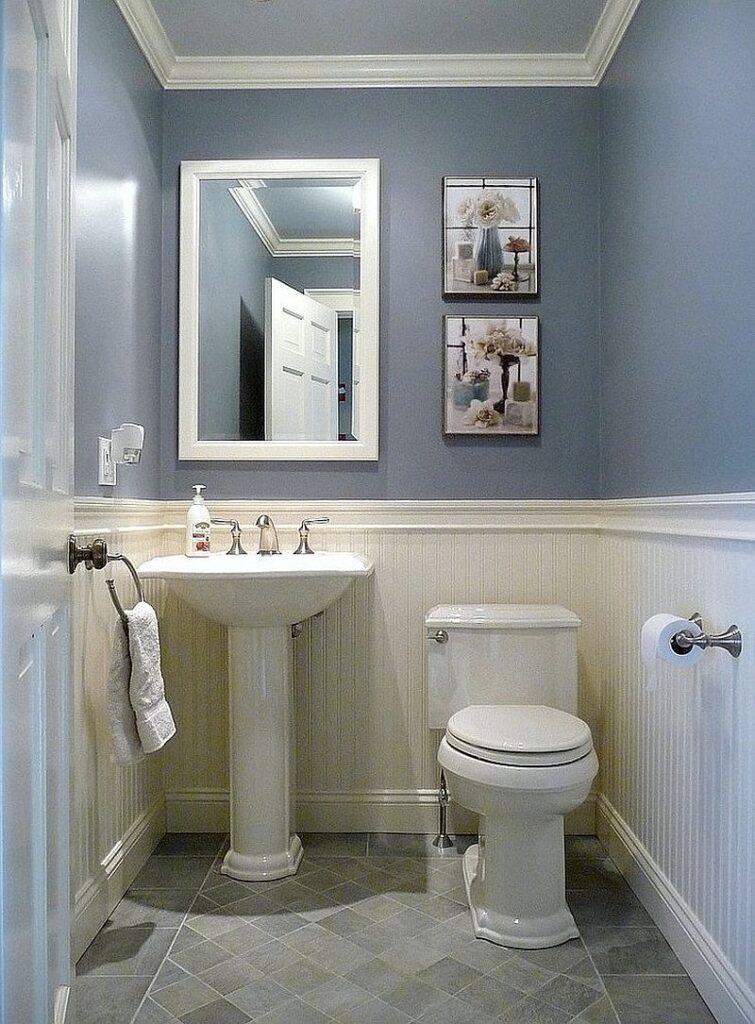 15 Trendy Gray and Turquoise Powder Room Ideas